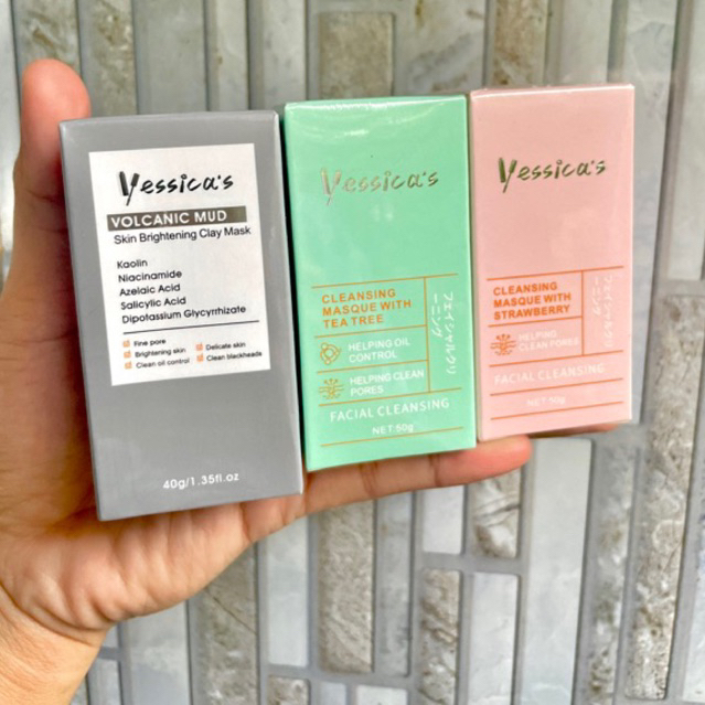 Yessica's Clay Stick Mask Yessica tea tree strawberry Mask | Shopee ...