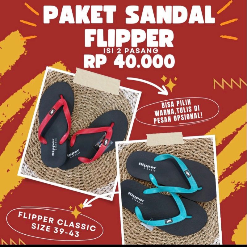 (Package Contains 2 pairs) Cool Simple Unisex Classic Flipper Sandals ...