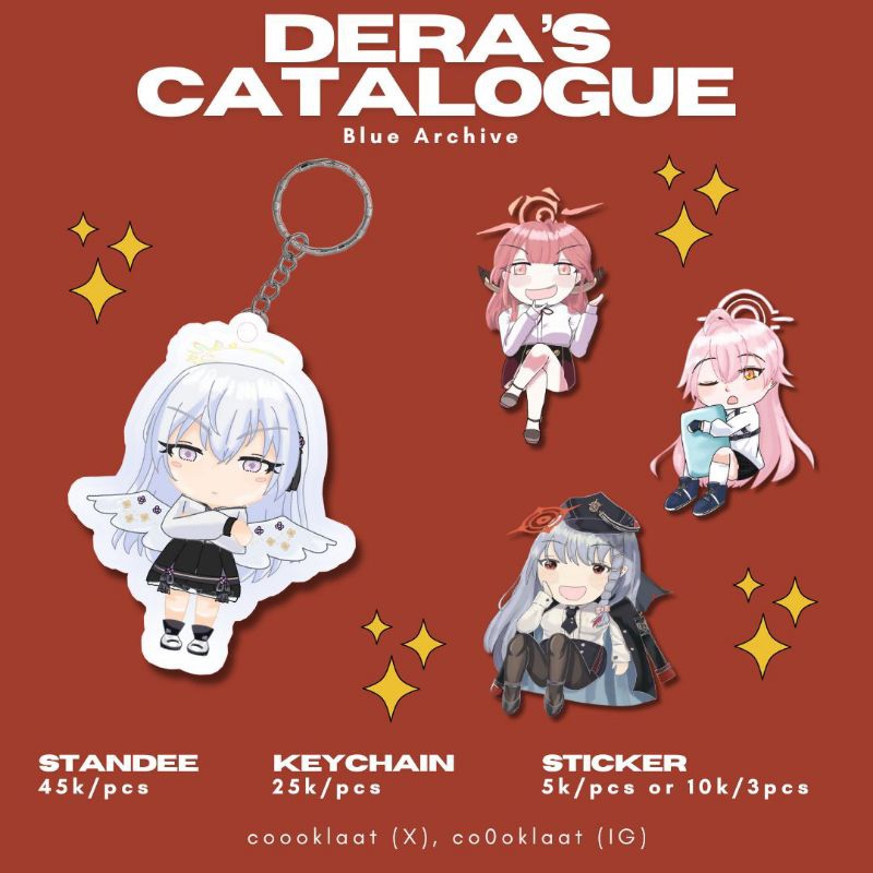 [Read Description] Blue Archive Keychain Standee Sticker Hoshino ...
