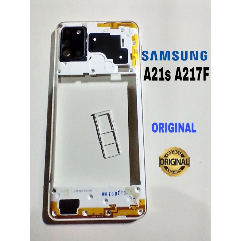 Samsung A21s A217F Middle Bone frame midle simtray original Camera ...