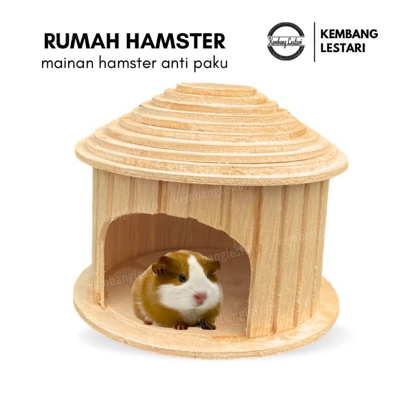 KAYU Hamster Wooden House Dome Hamster Toy | Shopee Malaysia