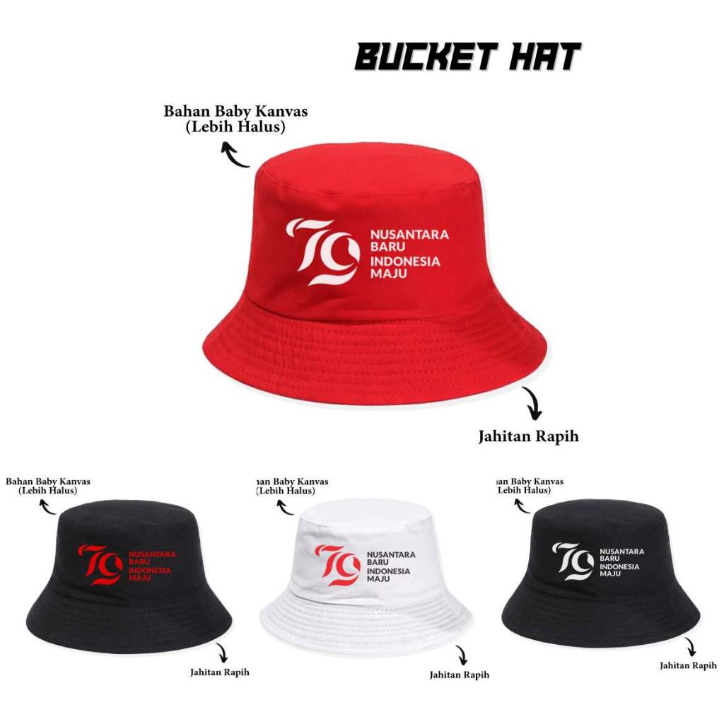 Official Logo Bucket Hat with 79th Anniversary of the Republic of ...