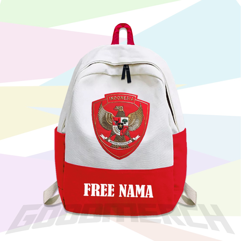 Indonesian National Team MOTIF School Backpack/FREE Name Printing ...