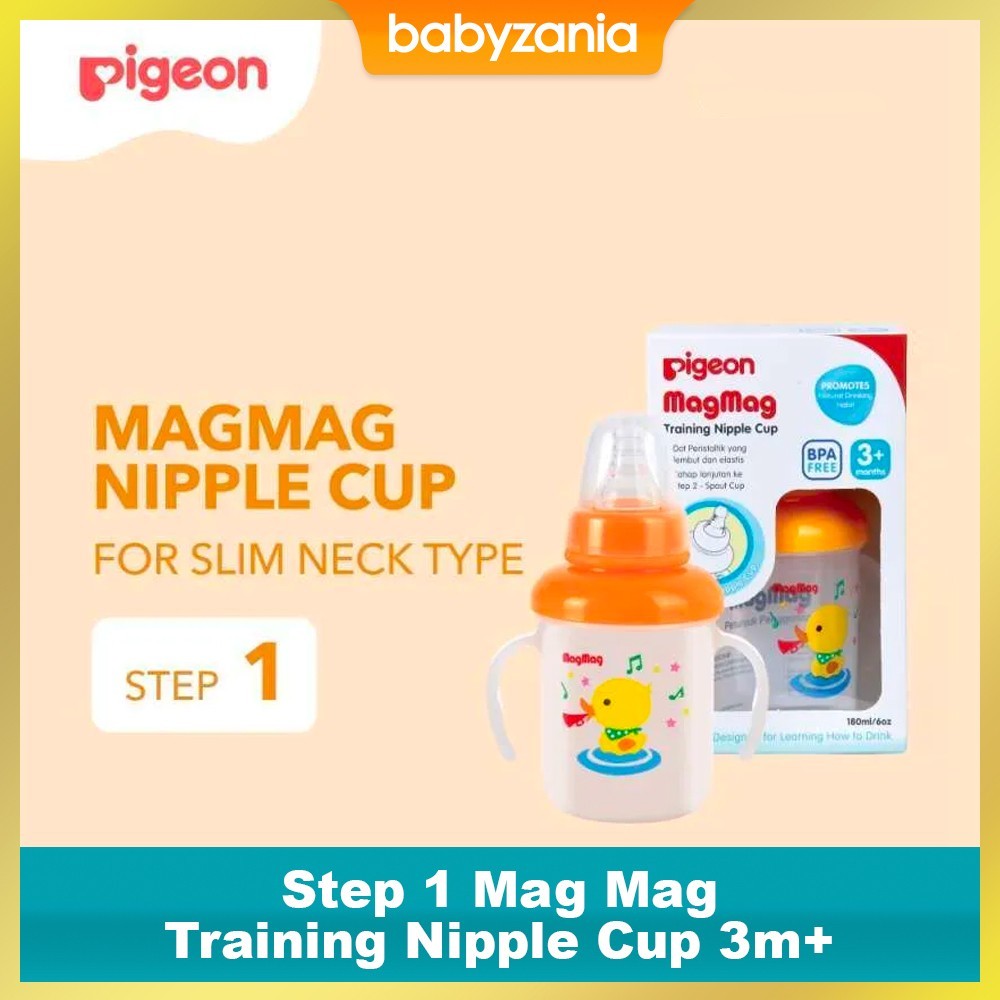 Pigeon Step 1 Mag Mag Training Nipple Cup 3m+ | Shopee Malaysia