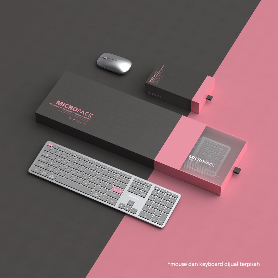 Micropack WIRELESS KEYBOARD+BLUETOOTH RECHARGEABLE (K-310W-EN-GY ...