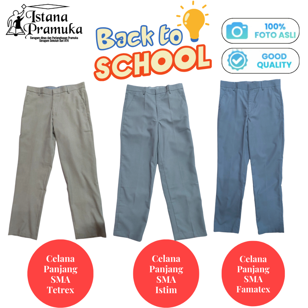 School Uniform Pants High School/SMK Long - Scout Palace | Shopee Malaysia