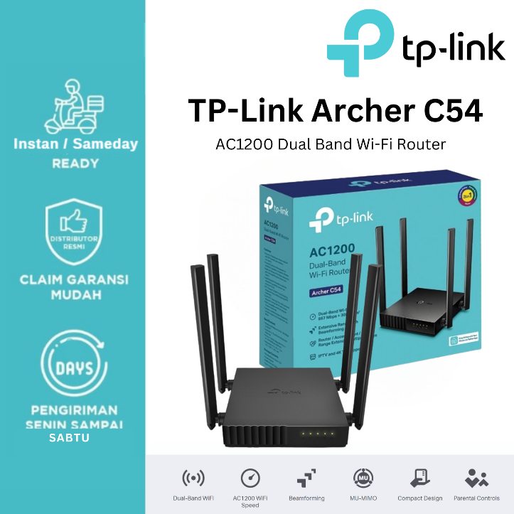 Tp-link Archer C54 AC1200 Dual-Band Wi-Fi Router TP LINK C54 | Shopee ...