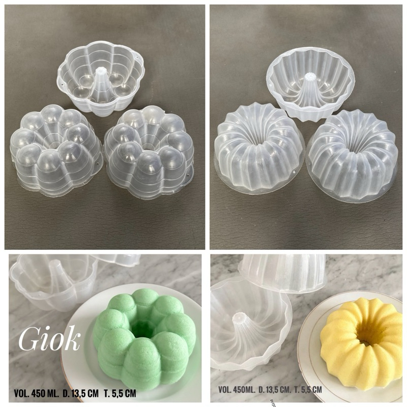 TOPAZ JADE PUDDING MOLD MEDIUM PUDDING JELLY MOLD CLEAR PLASTIC MOLD ...