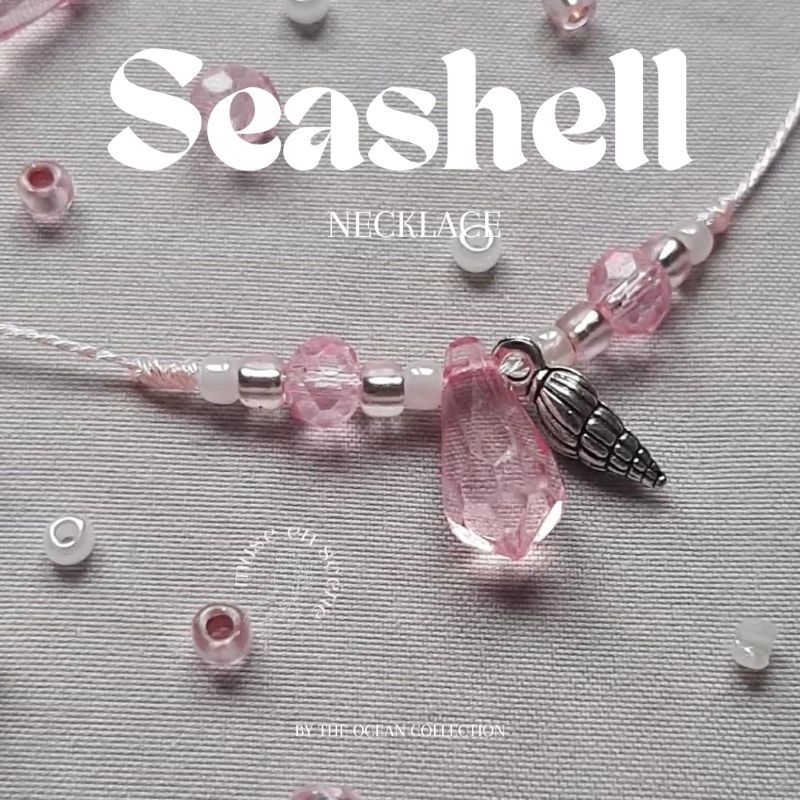 Seashell Necklace (Handmade Crystal Shell Bead Necklace / Shell ...