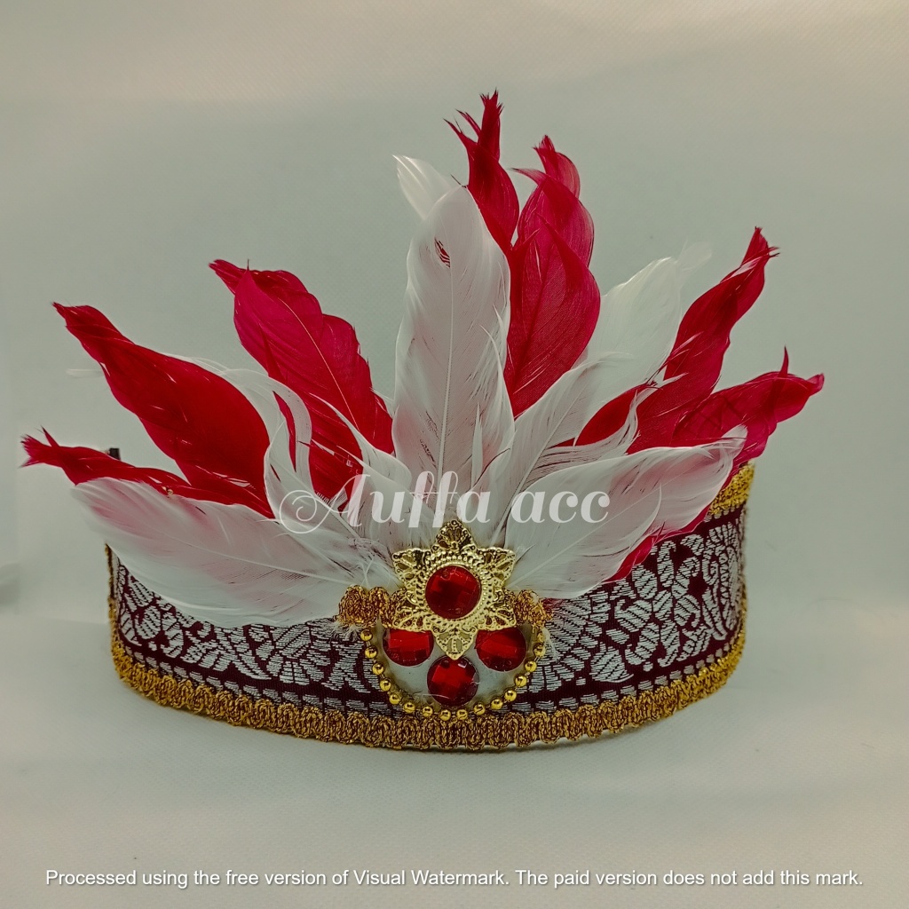 PUTIH MERAH Latest red and white feather headbands / Dance headbands ...