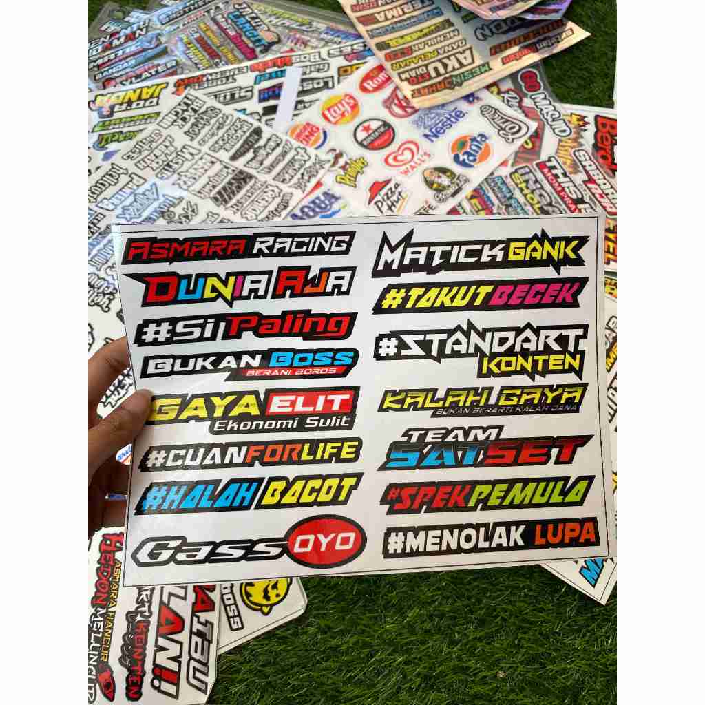 Glossy VIRAL Words STICKER PACK/Latest Words STICKER/Helmet STICKER ...