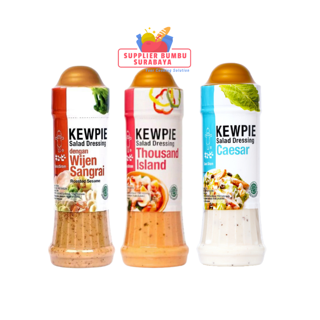 Kewpie Salad Dressing Flush Sauce 200ml Roasted Sesame Caesar Thousand ...