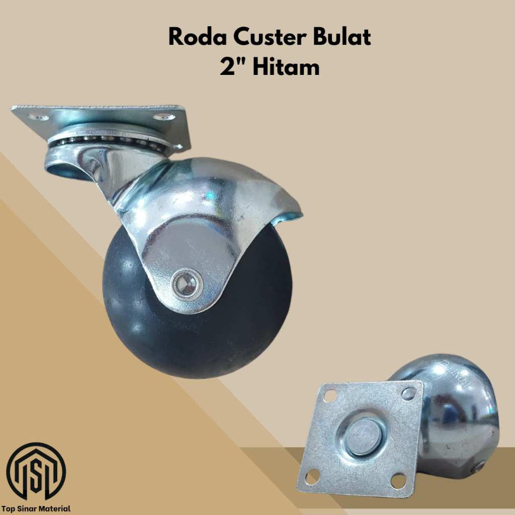 Live Round Caster Wheel 2 Inch/TG 50 Rubber Caster Trolley Cabinet ...