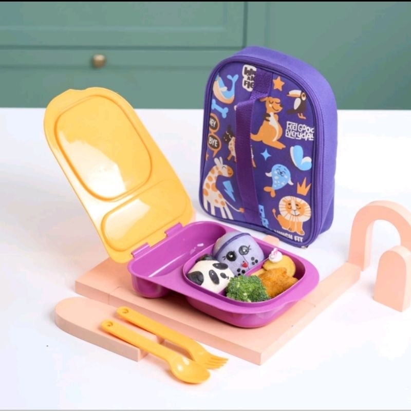 Children's LUNCH BAG LUNCH Box SET OF 4pcs Kano | Shopee Malaysia