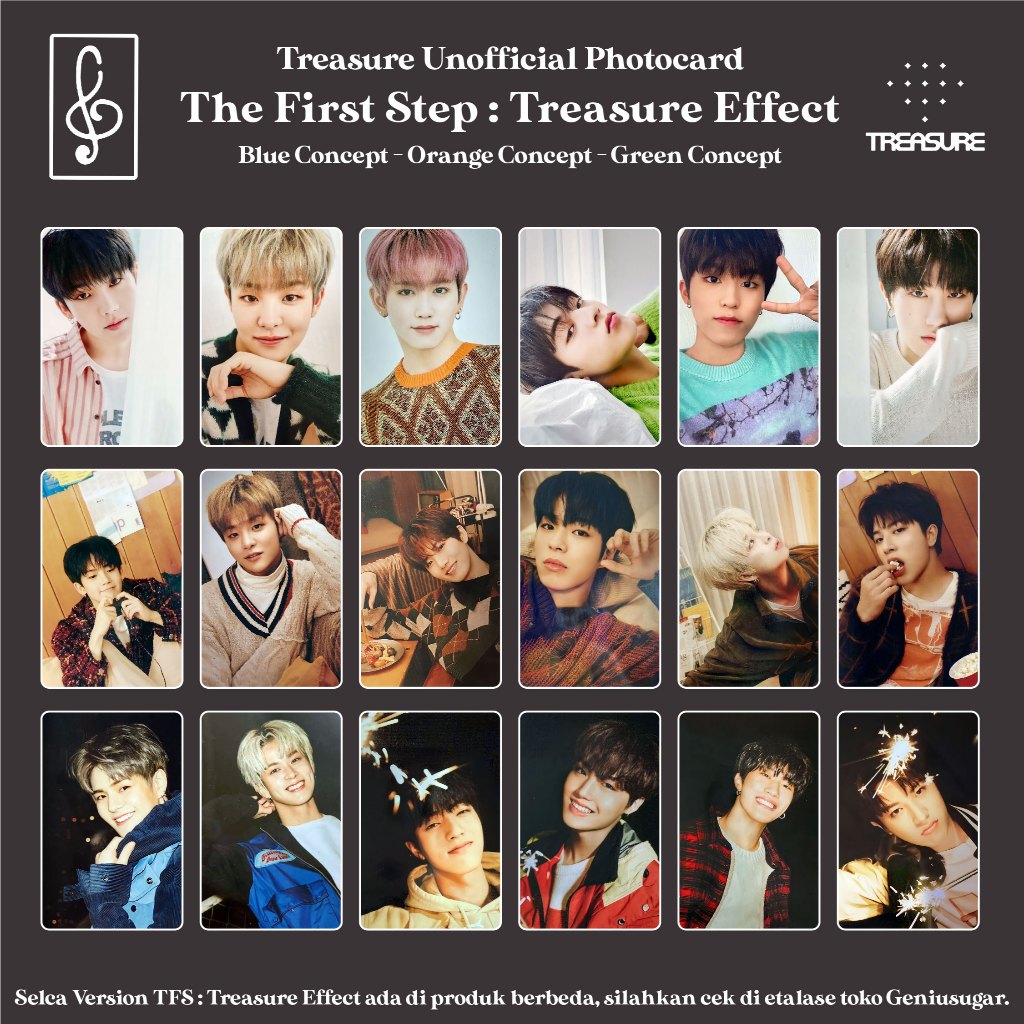 [TREASURE] The FIRST STEP EFFECT CONCEPT PHOTOCARD UNOFFICIAL | Shopee ...