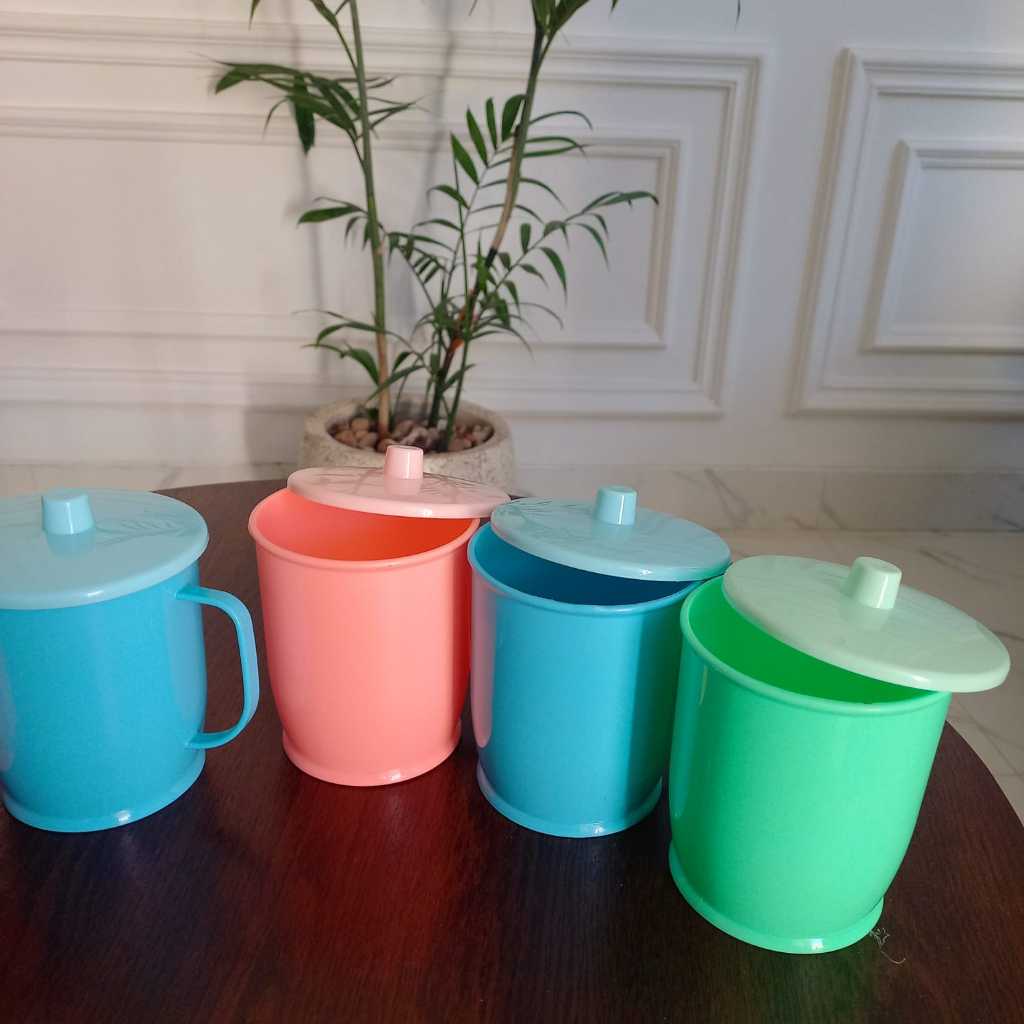 (12pcs) 850ml Jumbo Plastic Cups/Mug+ Lids/Plastic Cups With Lid ...