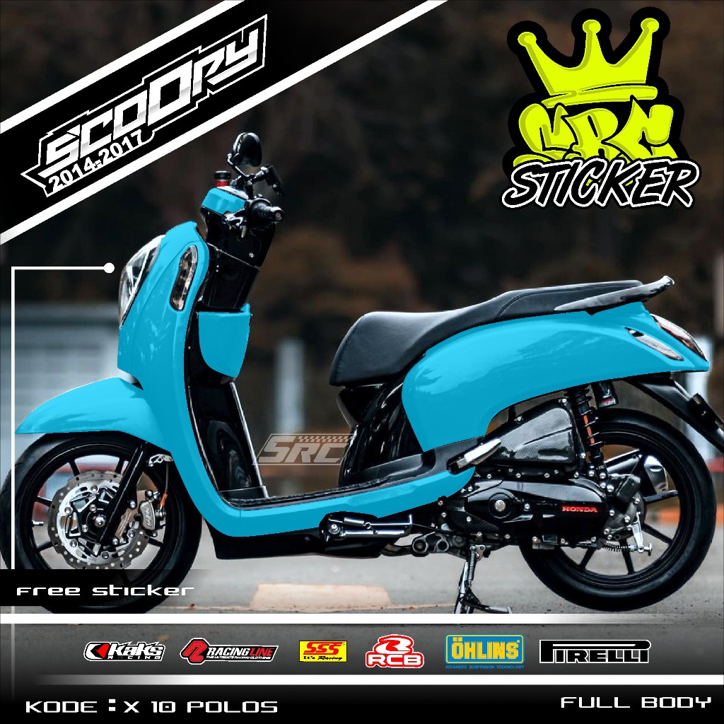 Full Body Decal Sticker for Old Honda Scoopy Fi Motorcycle 2014 2015 ...