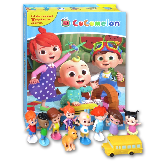My Busy Book Cocomelon includes a Storybook, 10 Toy Figurines and a Giant Playmat [Phidal ...