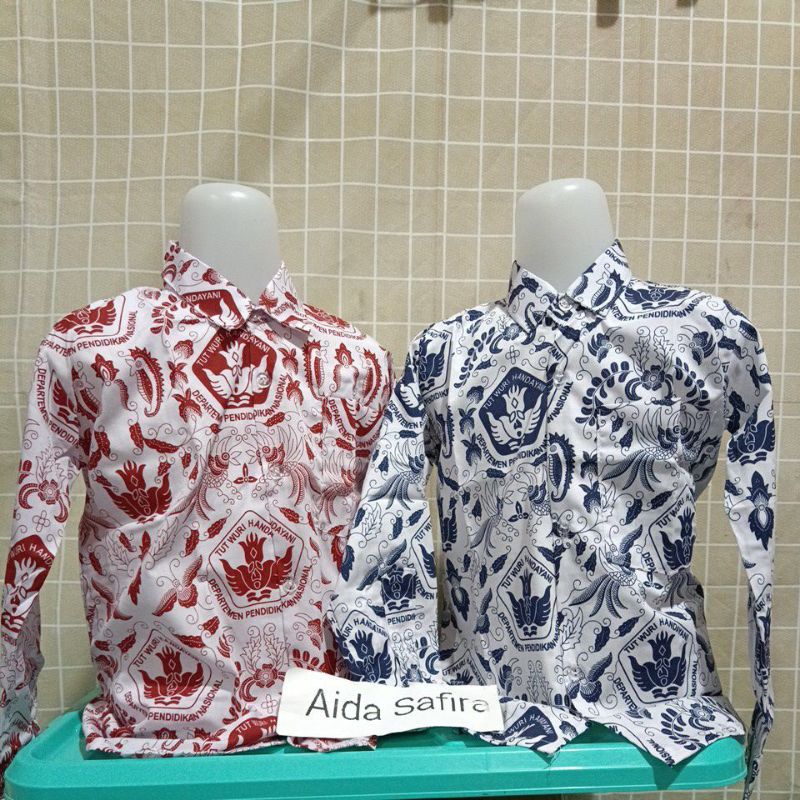 (SCHOOL CLOTHES) LONG SLEEVED TUTWURI BATIK/ NEGRI PRIMARY SCHOOL BATIK ...