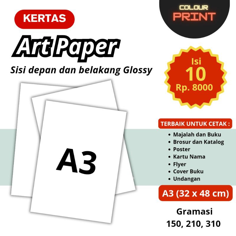 Art Paper A3 Paper, Material Paper For Brochures/ Invitations/Business ...