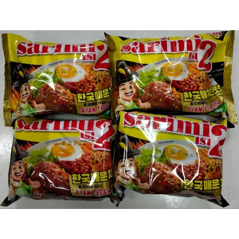 Sarimi CONTAINS 2 Korean Spicy Chicken Flavor Instant Fried Noodles ...