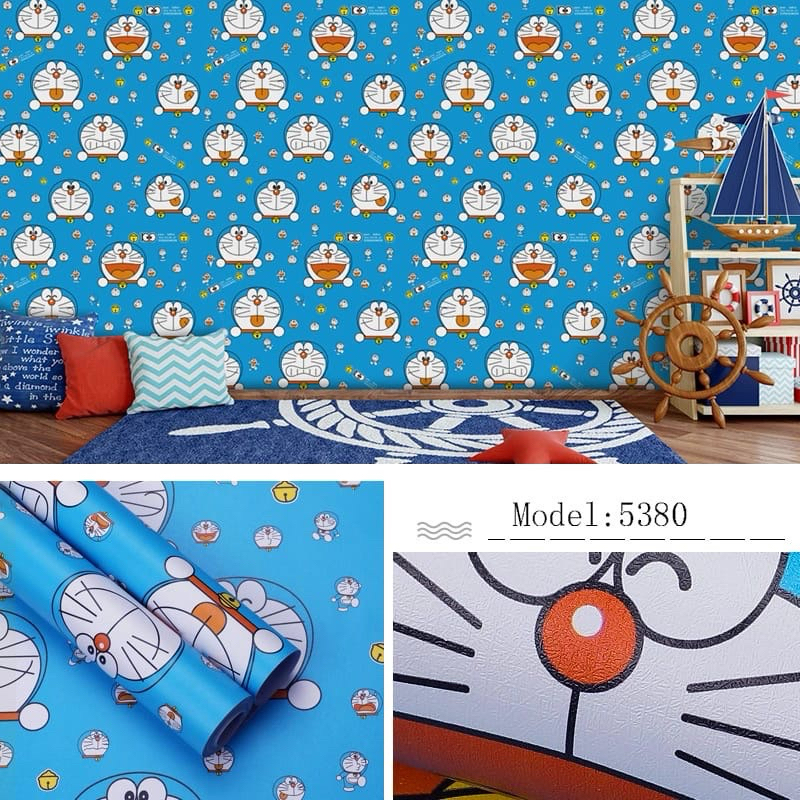 Doraemon 3D Head Wall Paper, size 8m to 9m x 45cm | Shopee Malaysia
