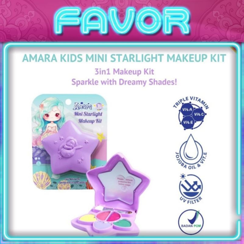 Amara mini starlight makeup kit kids make up 3in1 makeup safe | Shopee ...