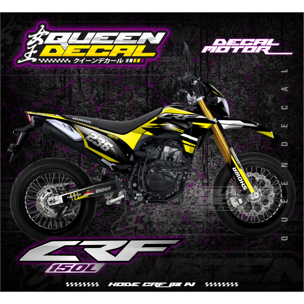 Crf 150L Full Body Motorcycle Decal Sticker Racing Design/Full Body ...