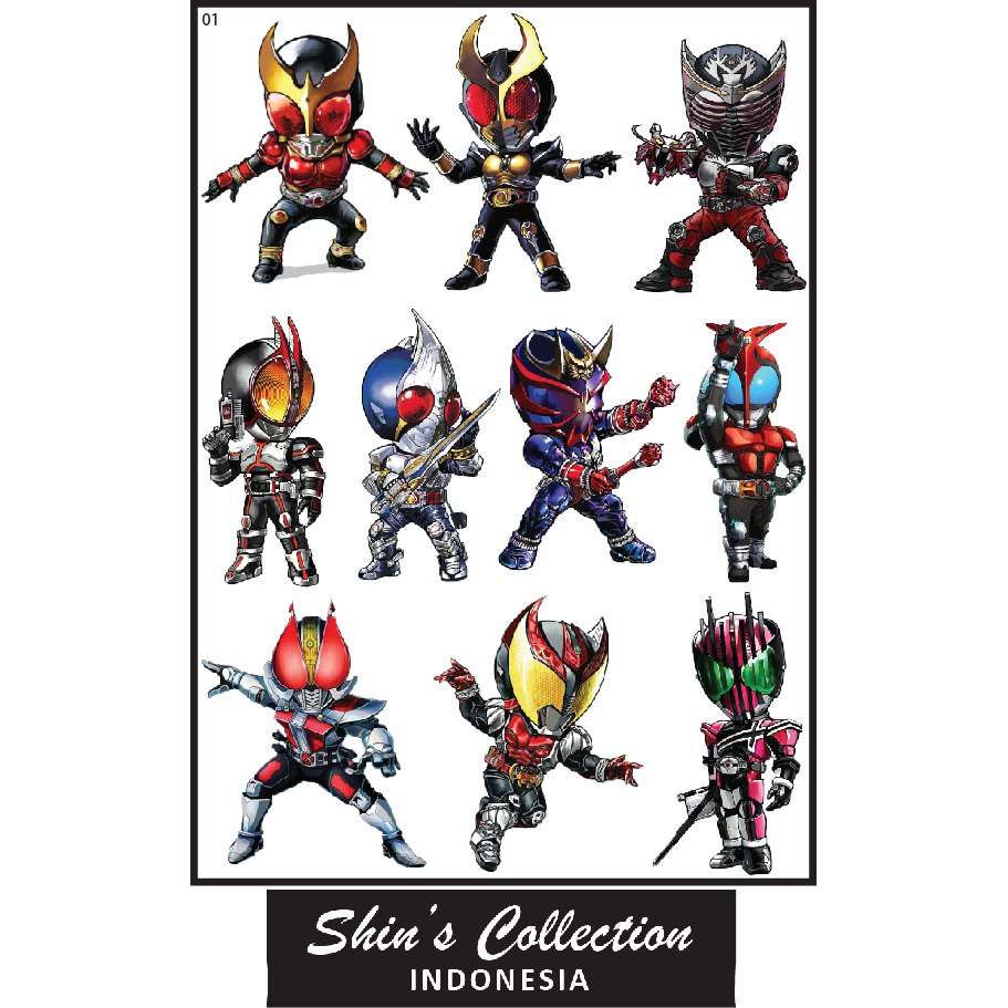 Kamen rider chibi transparent waterproof Sticker 1 pc | Shopee Malaysia