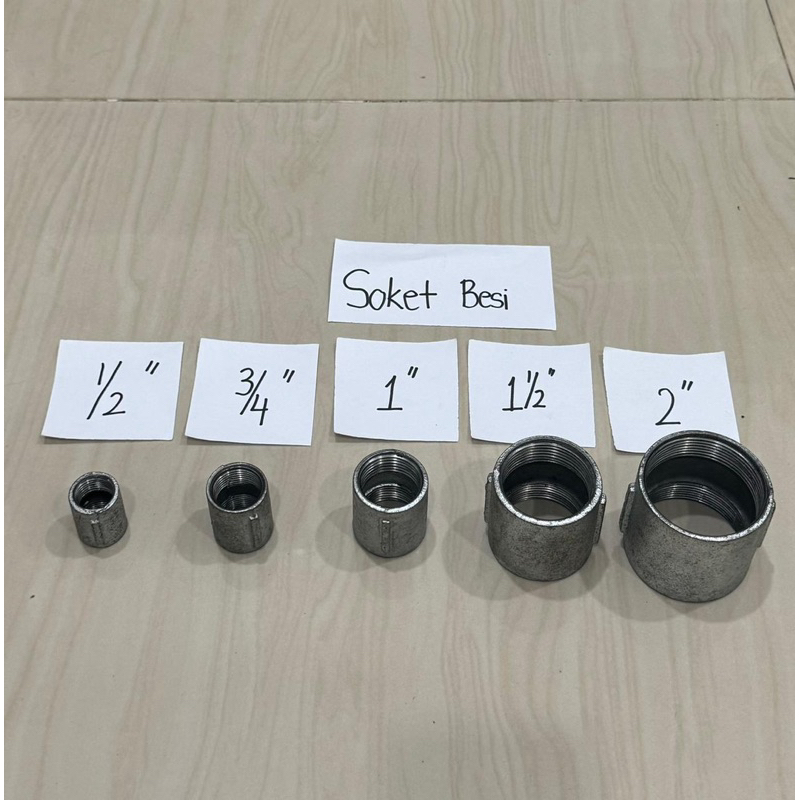 (PRICE 1 piece) 1/2" inch galvanized iron socket 0.5" inch iron socket ...