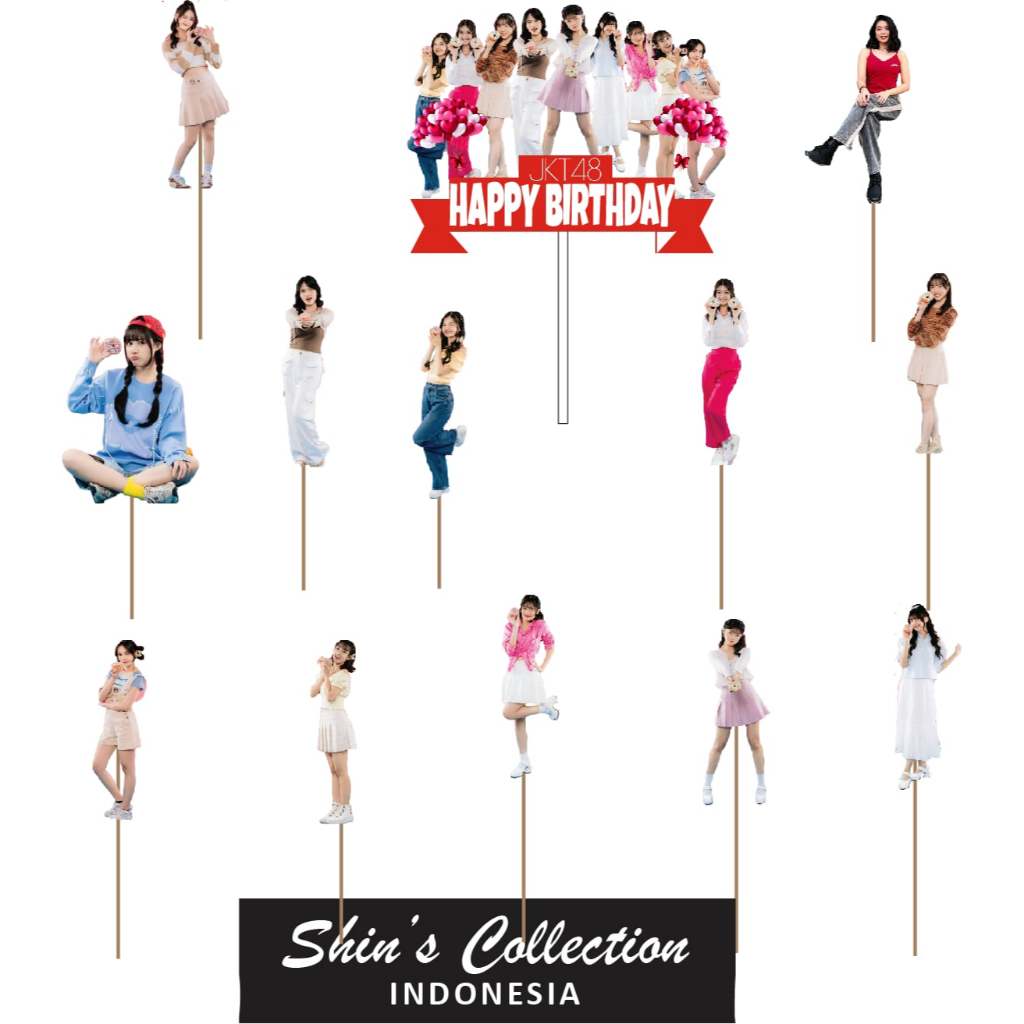 Jkt48 cake topper contains 13 pcs | Shopee Malaysia