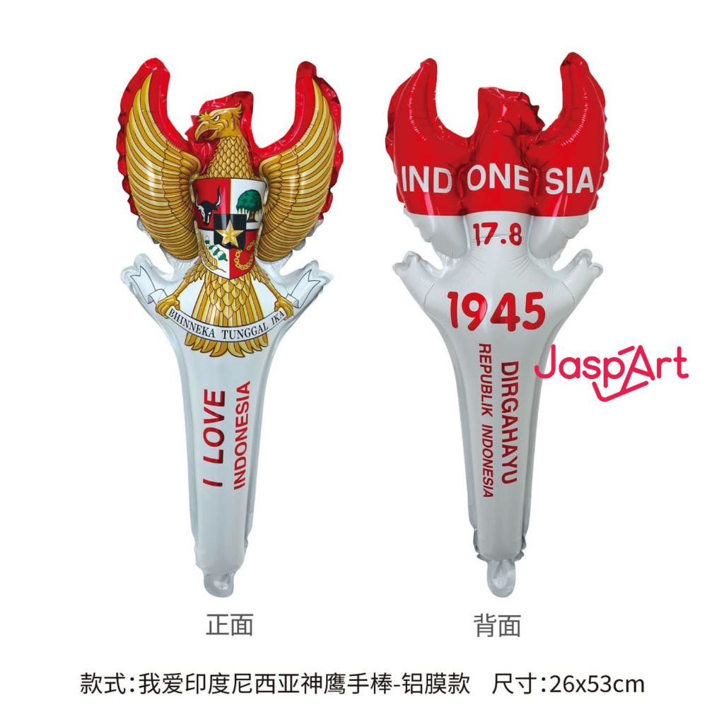 PUTIH MERAH Garuda Balloon Stick Red And White Indonesian DIRGHAYU Clap ...