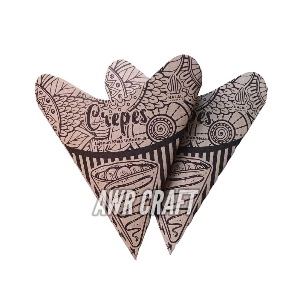 Crepes Packaging Box Size 15x18 cm Chocolate motif Contents 100pcs ...