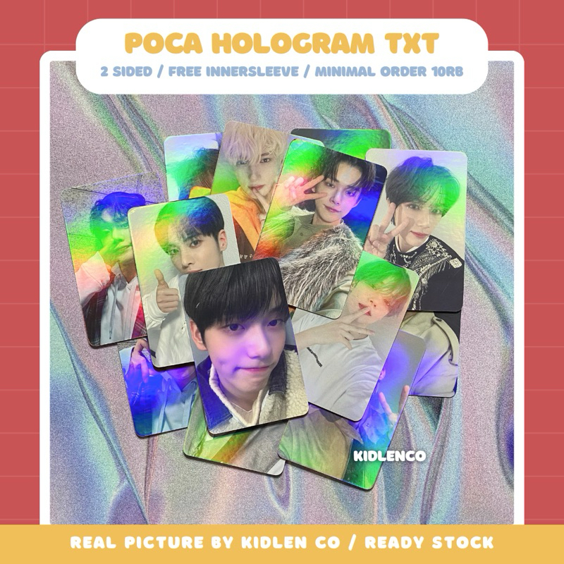 Random txt photocard holo 2-sided tubatu moa pc hologram unofficial premium Card Collection kpop ...