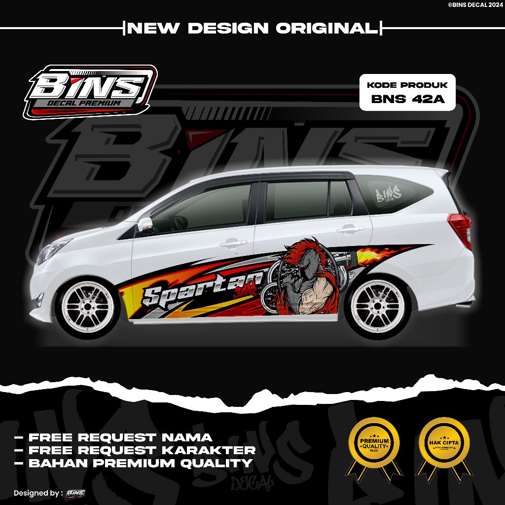 Bns42-custom DECAL STICKERS FOR INNOVA SIGRA XENIA CAR IMAGES READY TO ...