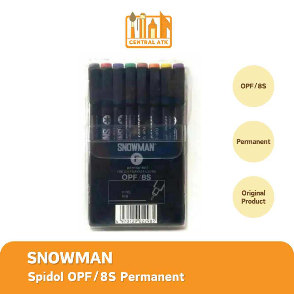 Snowman FINE OHP MARKERS 8 COLORS MARKER (FINE) | Shopee Malaysia