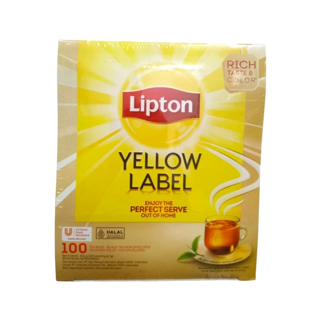 Lipton Yellow Label Black Tea Packaging Tea Bags with Exploded or ...