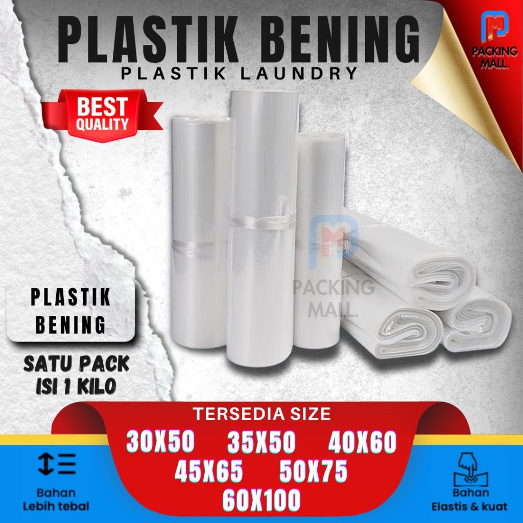Clear Plastic / Laundry Plastic / Plastic Bag ONE PACK contains 1 KG ...