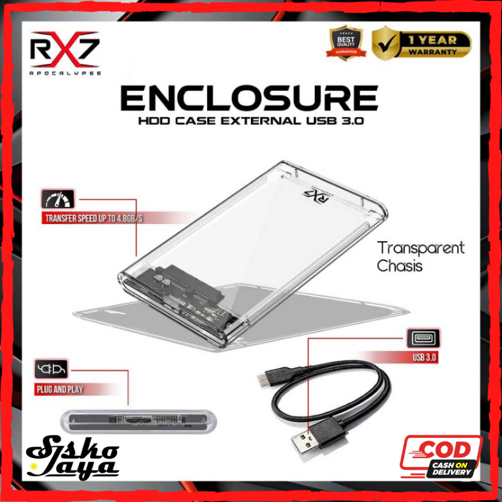 Casing Box Hardisk/External SSD - RX7 HDD/SSD Case USB 3.0 | Shopee Malaysia