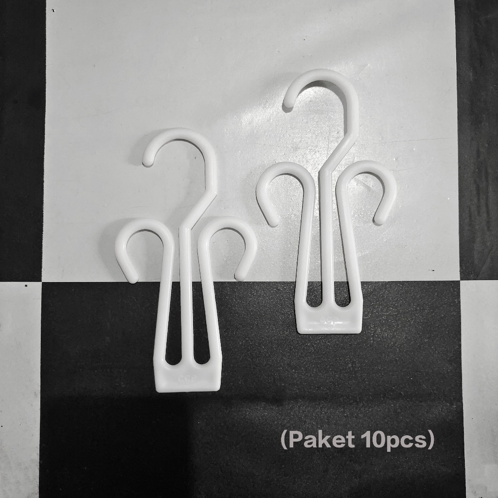 GANTUNGAN HITAM PUTIH White And Black Shoe Hanger Slipper Hanger (10pc ...