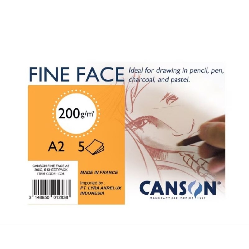 Canson Fine Face 200 gsm A3 And A2 Sizes (5 Sheets) | Shopee Malaysia