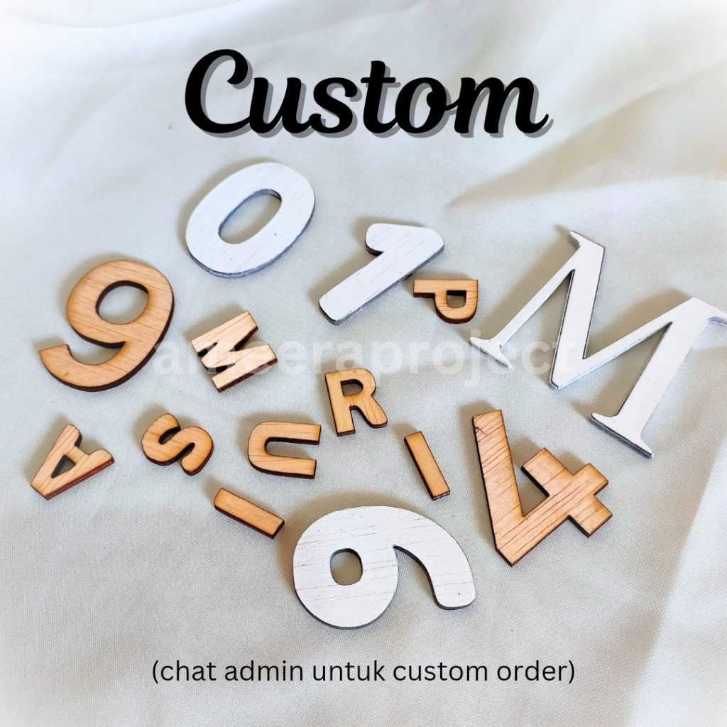 KAYU Custom Numbers Letters LASER CUTTING PLYWOOD Wood | Shopee Malaysia