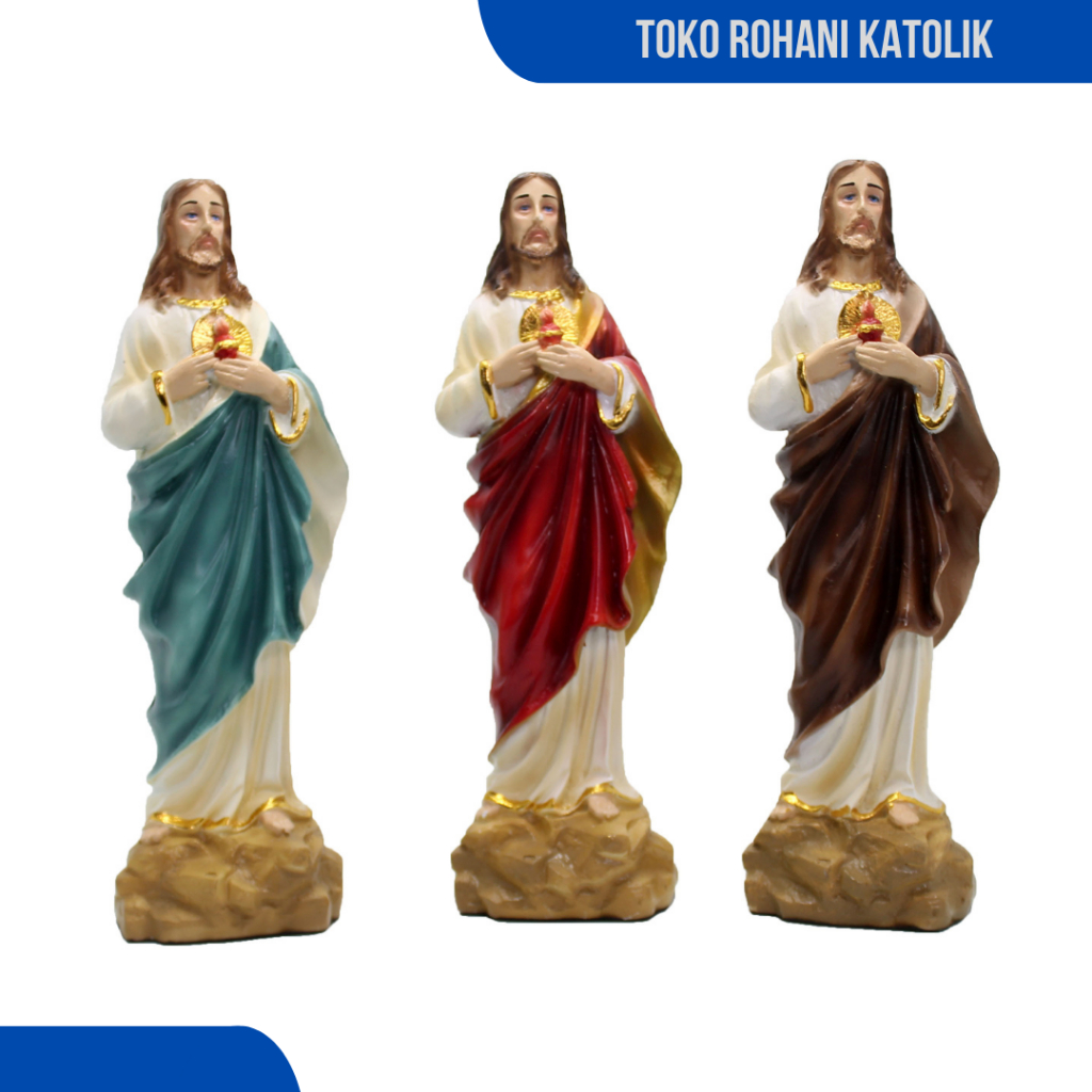 MERAH Jesus STATUE WITH THE RED HOLY 20 CM / GOD'S STATUE / YESUS ...