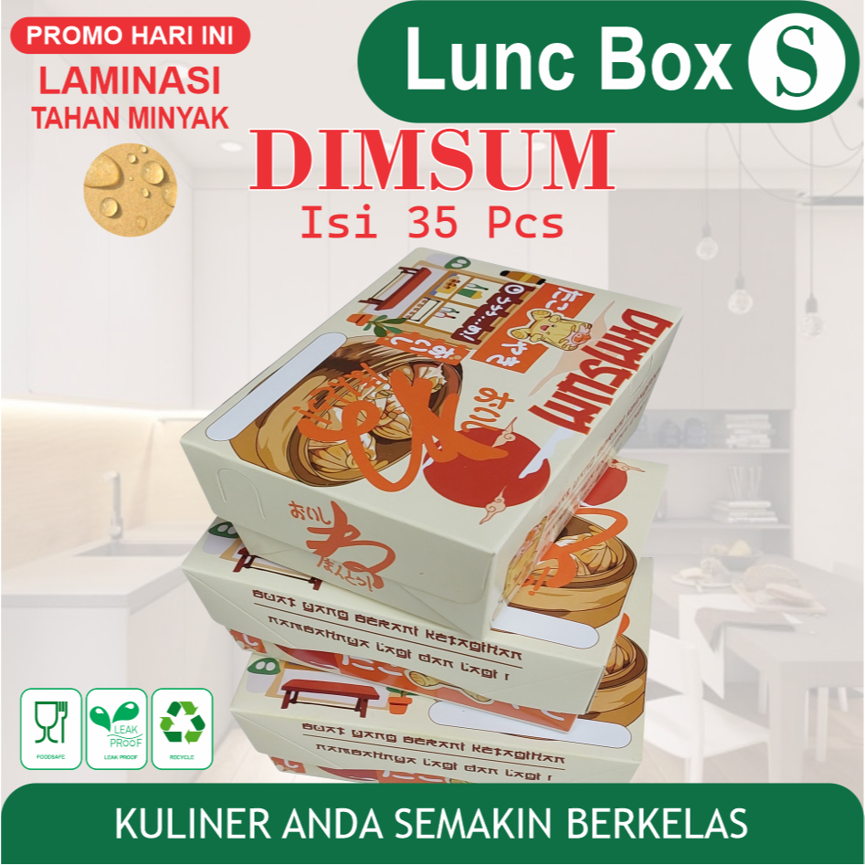 Cream Lunch Box Size S Chicken Dimsum Box Paper Lunch Box Kraft Paper ...