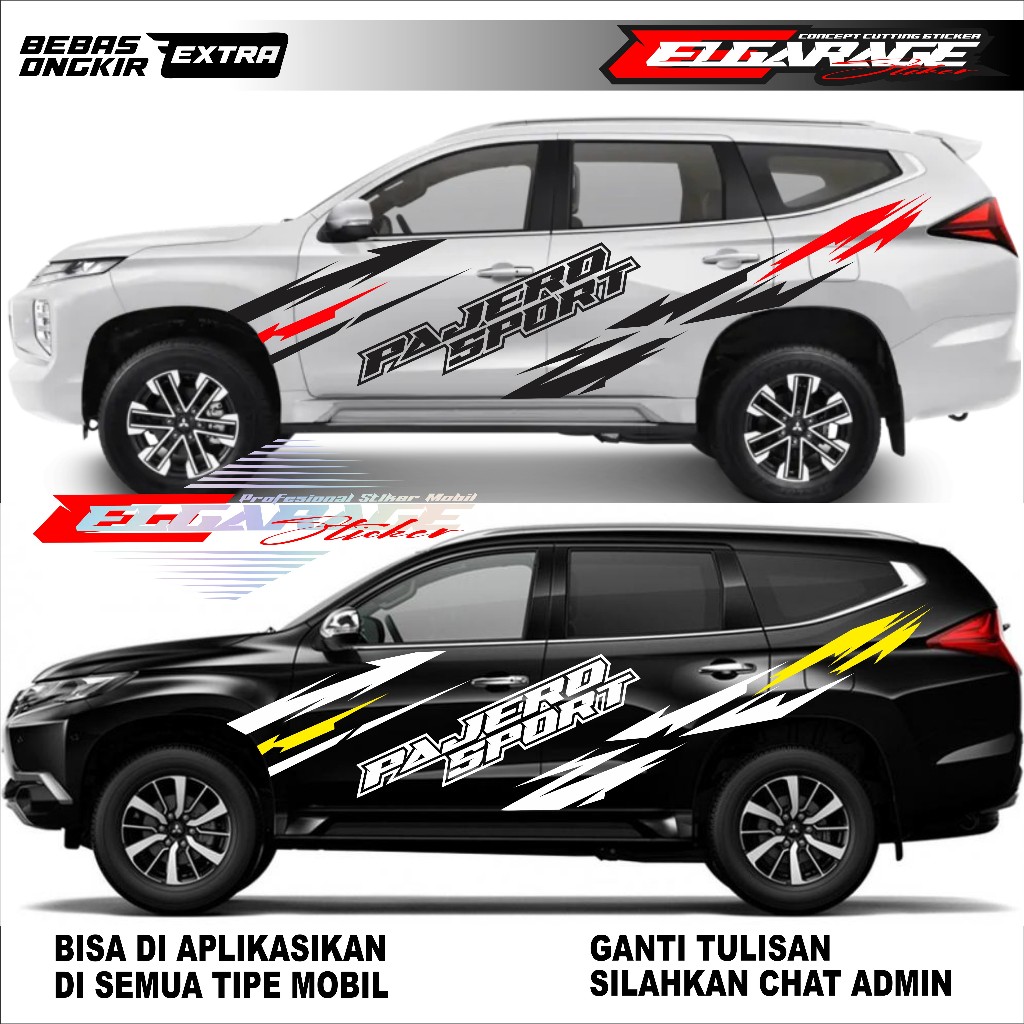 Mitsubishi Pajero Car Sticker Cutting Pajero Sport Car Side body ...