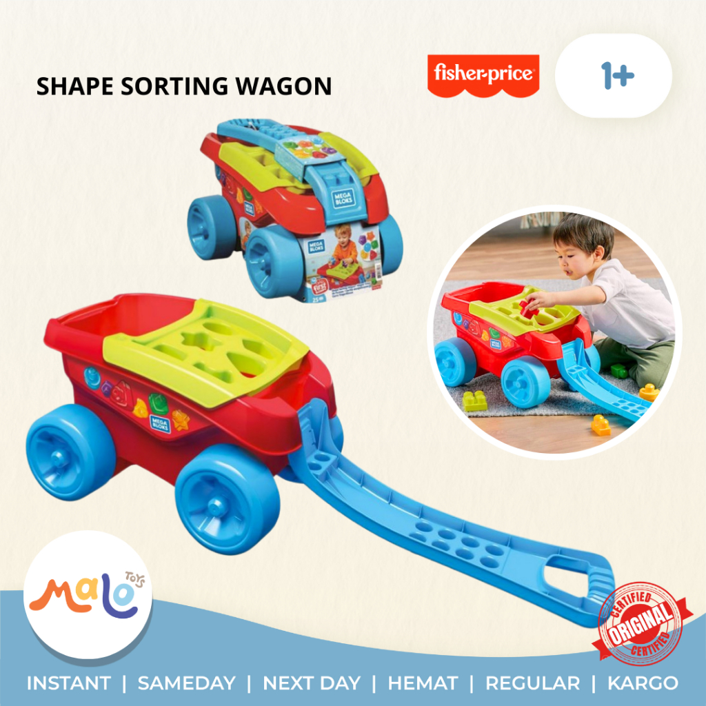 MALOTOYS - MEGA BLOKS Shape Sorting Wagon [ORIGINAL] FISHER PRICE ...