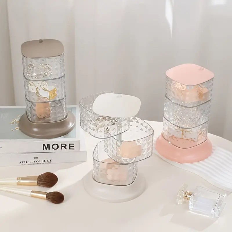 Crystal Spice Rack 3-drawer Box Crystal Stacking Spice Rack 3-story ...