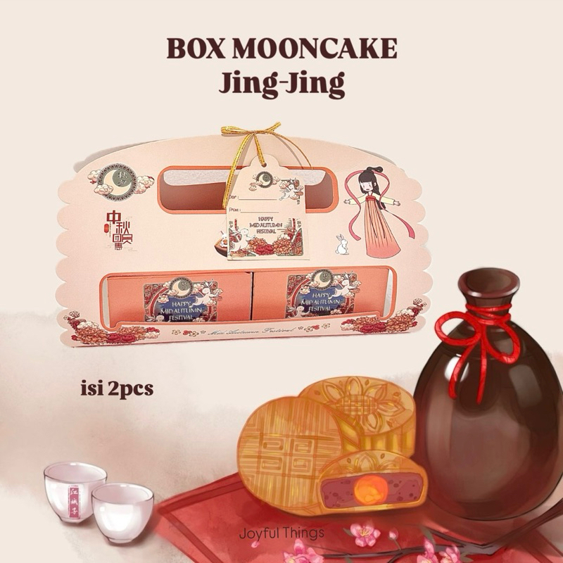 Joyful Mooncake Box Contents 2pcs FREE Hang Tag / Mika Box Mooncake ...