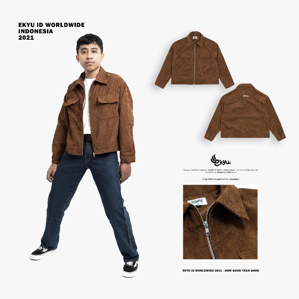 Boxy Work Jacket Corduroy Men Casual | Shopee Malaysia