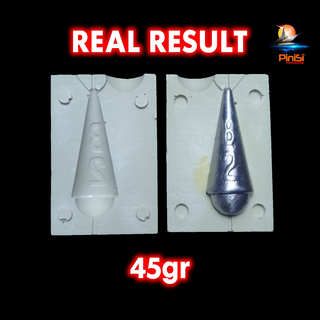 Molding Tin Pendulum Mold Fishing Weights Ice Cream Cone Model B2 45gr ...